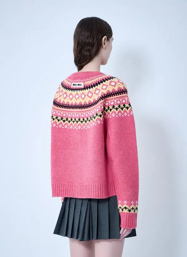 Miu Miu Wool Cardigan - Pink