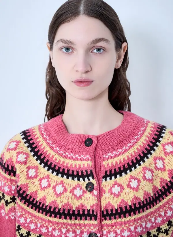 Miu Miu Wool Cardigan - Pink