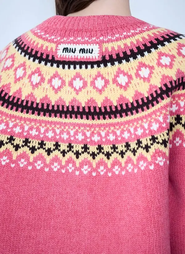 Miu Miu Wool Cardigan - Pink