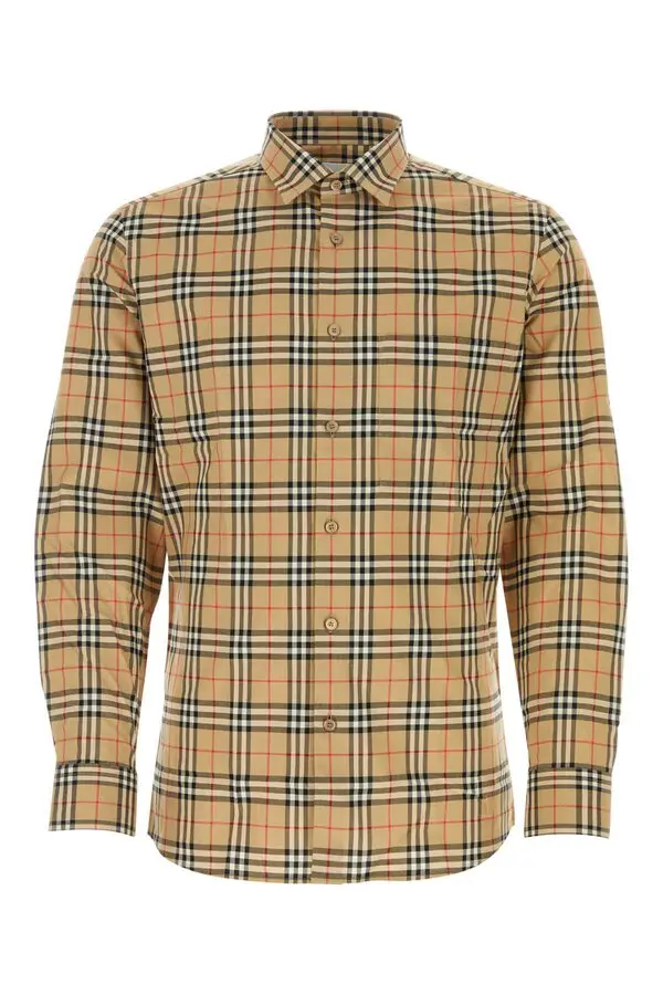 Burberry Embroidered Poplin Shirt - Multicolor