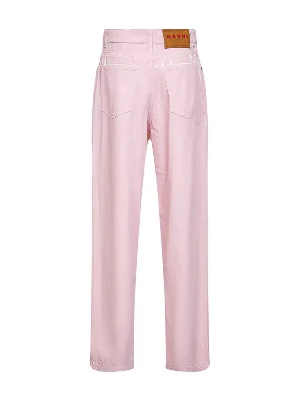 Marni Pink Denim Straight-leg Jeans