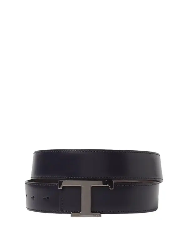 TOD'S T Timeless Reversible Leather Belt - Blue