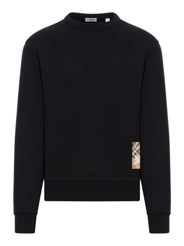 Burberry Cotton Sweatshirt With Check Application