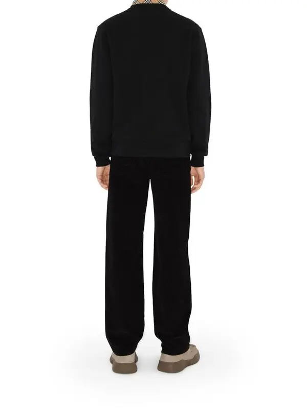 Burberry Cotton Sweatshirt With Check Application