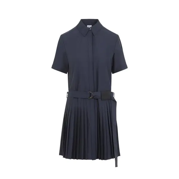 Loewe Pleated Dress - Blue