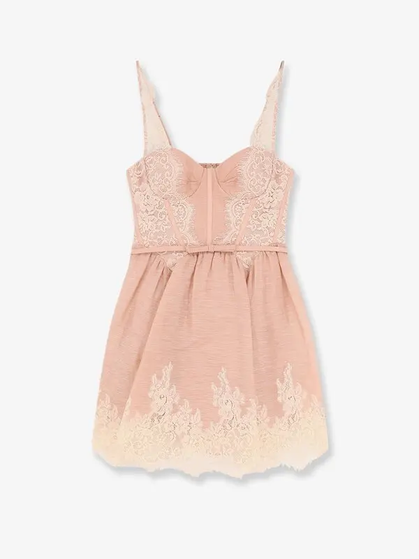 Zimmermann Valiant Lace Trim Mini Dress - Multicolor
