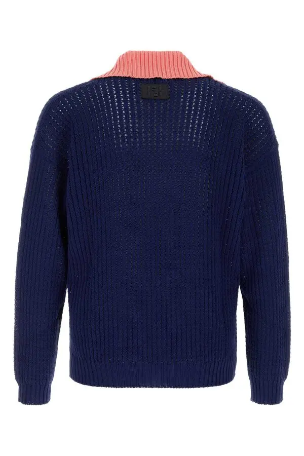 Fendi Navy Cotton Polo Shirt