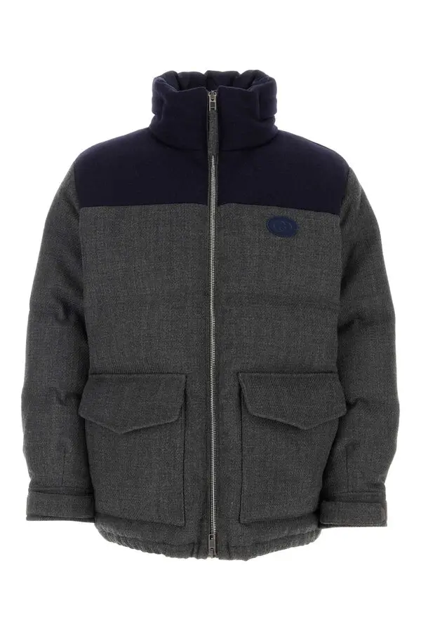 Gucci Wool Blend Down Jacket - Gray