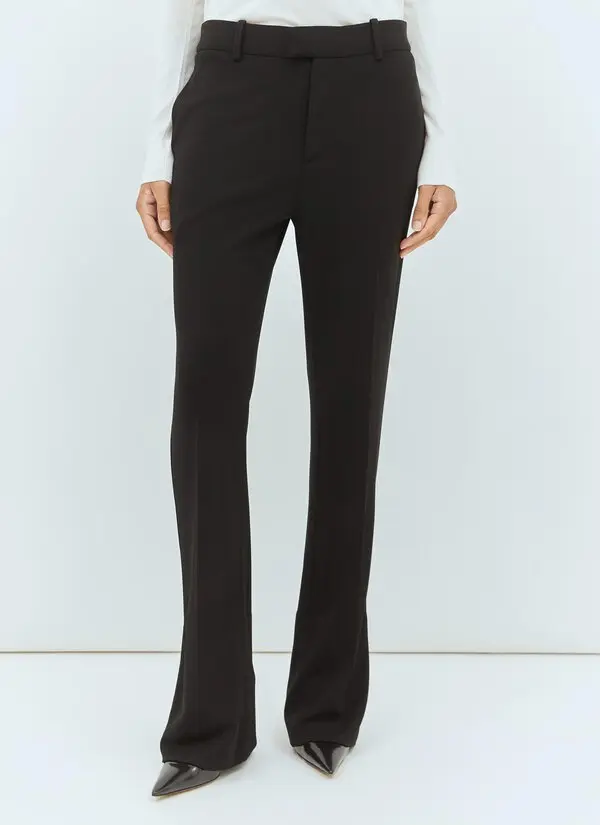 Bottega Veneta Matt Flared Pants - Black