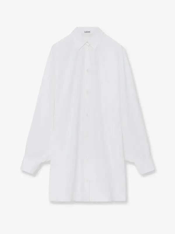 Loewe Cotton Shirt Dress - White