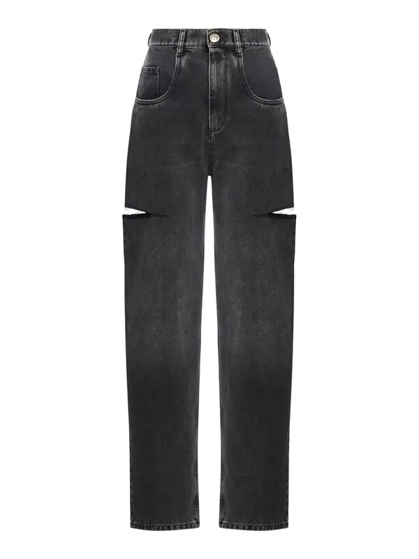 MAISON MARGIELA High-waisted Side-cut Jeans - Black