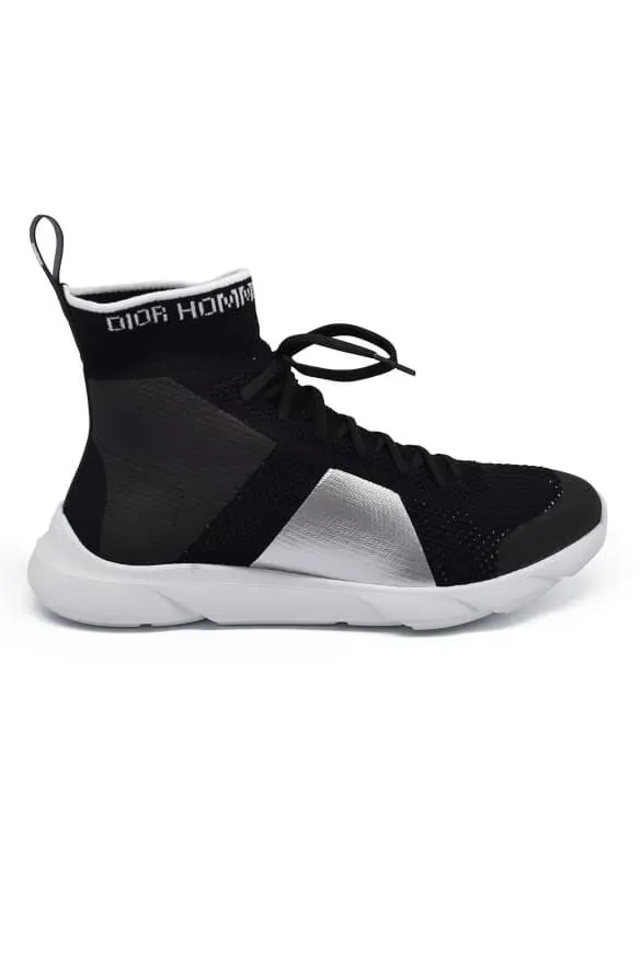 Dior Technical Knit High Top Sneakers - Black