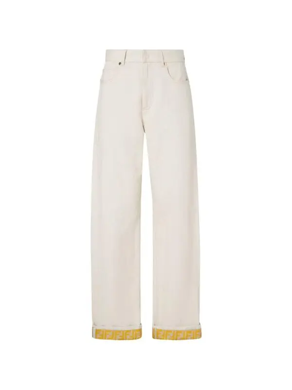Fendi Ff Reverse Denim Jeans - Multicolor
