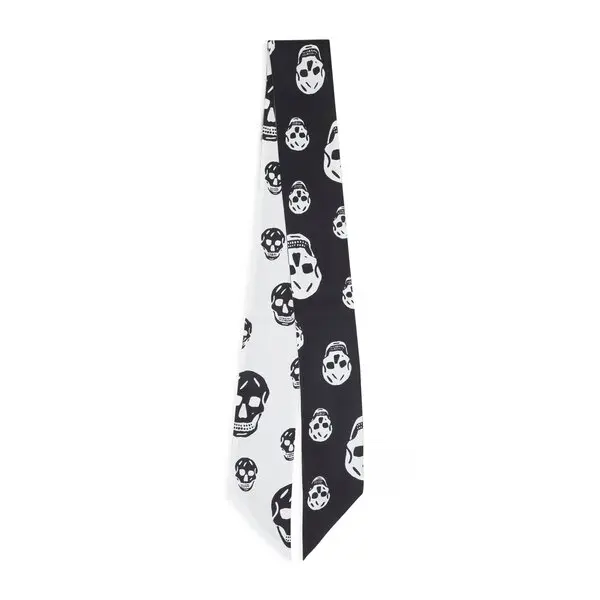 Alexander McQueen Skull Ribbon Scarf - Black