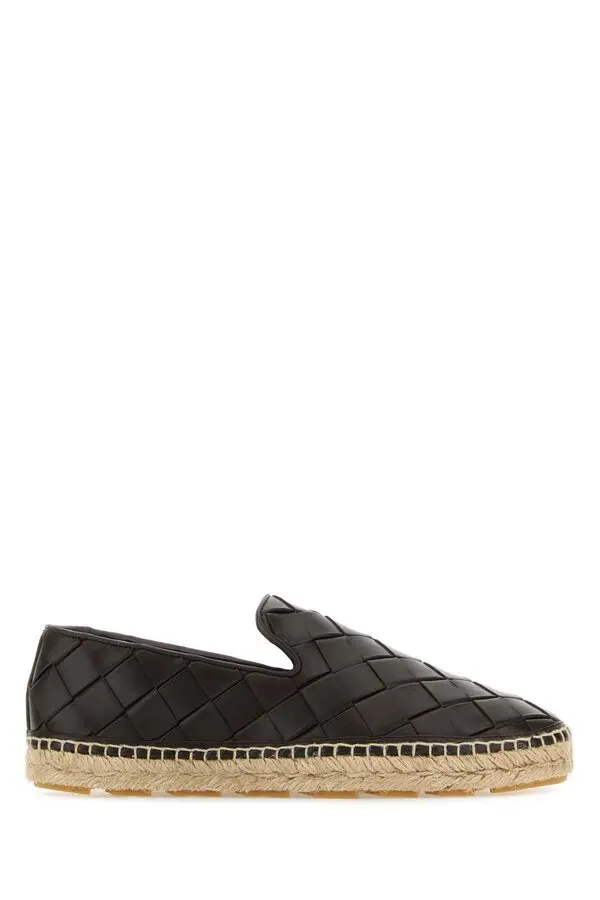 Bottega Veneta Dark Leather Jack Espadrillas