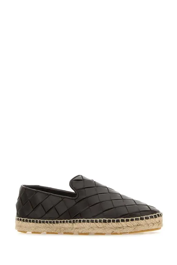 Bottega Veneta Dark Leather Jack Espadrillas