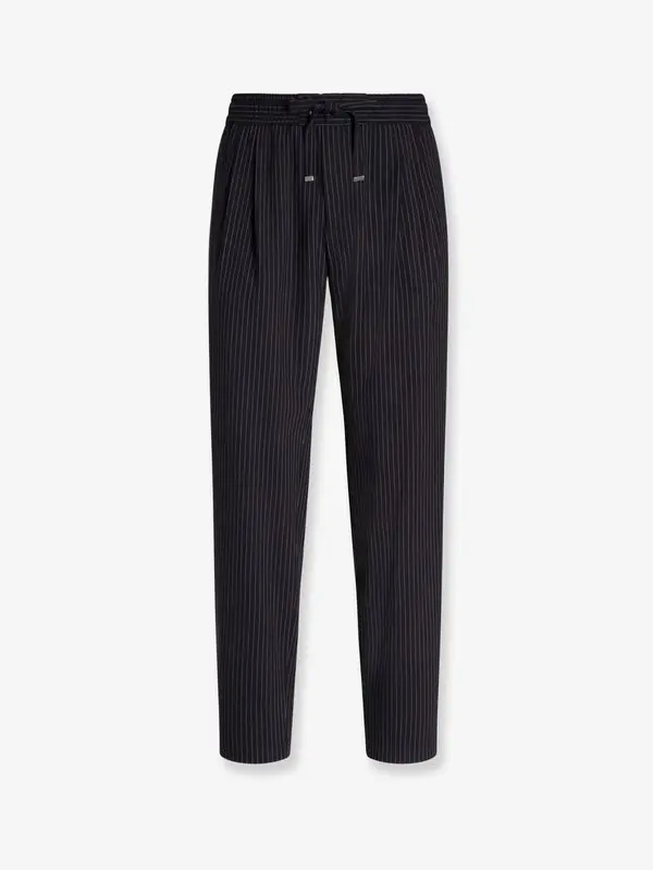 Dolce & Gabbana Pinstriped Wool Jogging Trousers - Multicolor