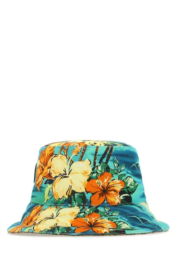 Gucci Printed Cotton Blend Bucket Hat - Multicolor