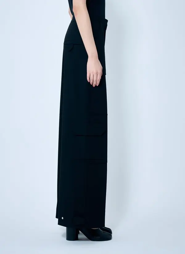 GANNI Solid Twill Suiting Cargo Pants
