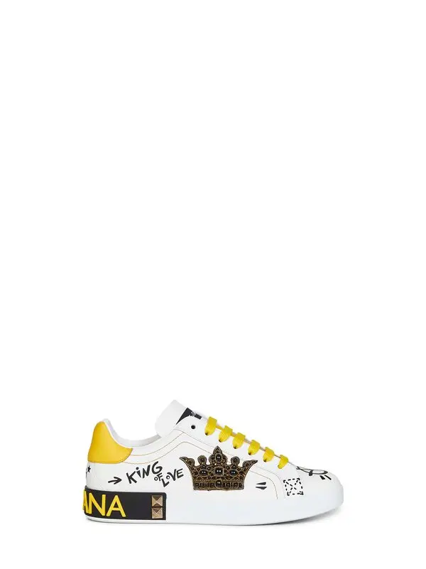 Dolce & Gabbana Leather Portofino Sneakers - Multicolor