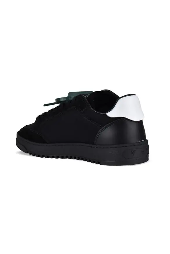 Off-White Suede, Leather And Canvas Sneakers - Black