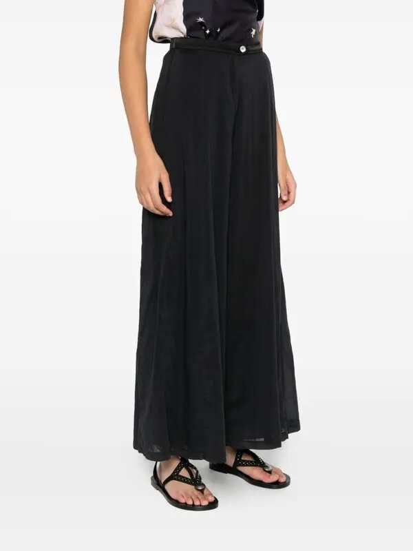 FORTE_FORTE Voile Cotton And Silk Trousers - Multicolor