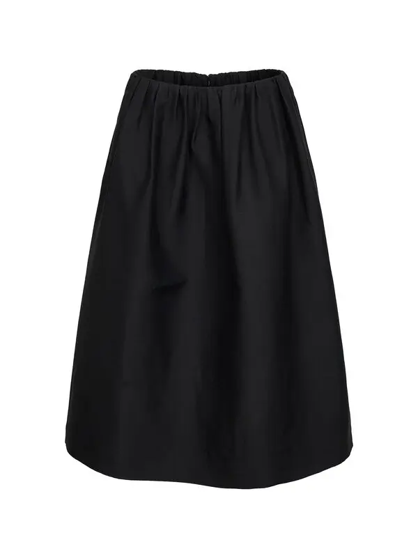 TOTEME Wool And Silk Gathered Midi Skirt - Multicolor