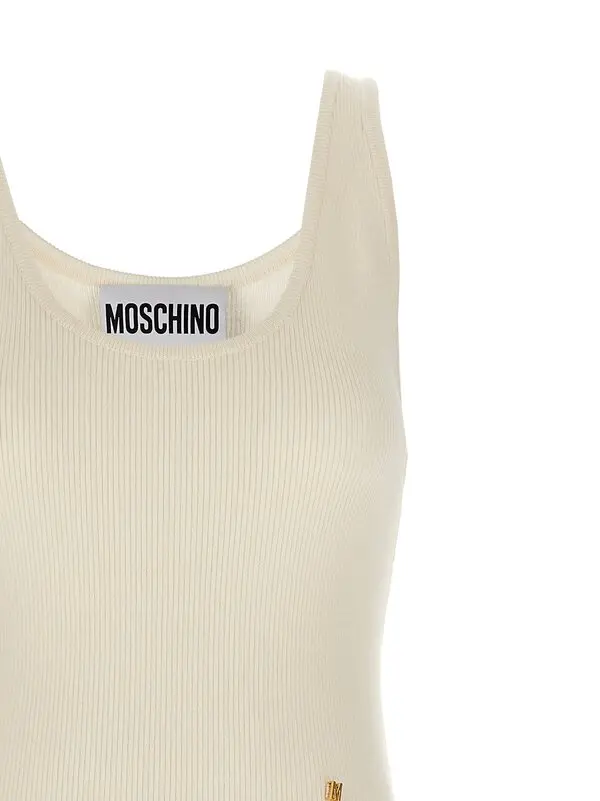 Moschino Silk Blend Knit Top - White