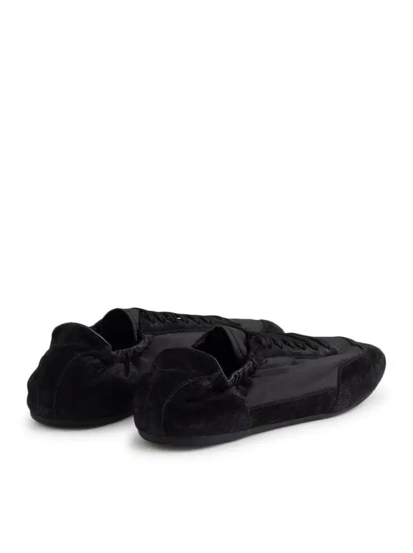 Prada Collapse Sneakers In Re-nylon And Suede - Black