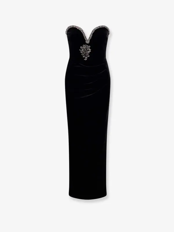 SELF-PORTRAIT Velvet Long Dress