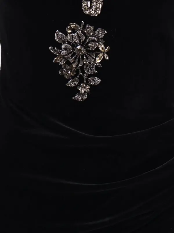 SELF-PORTRAIT Velvet Long Dress