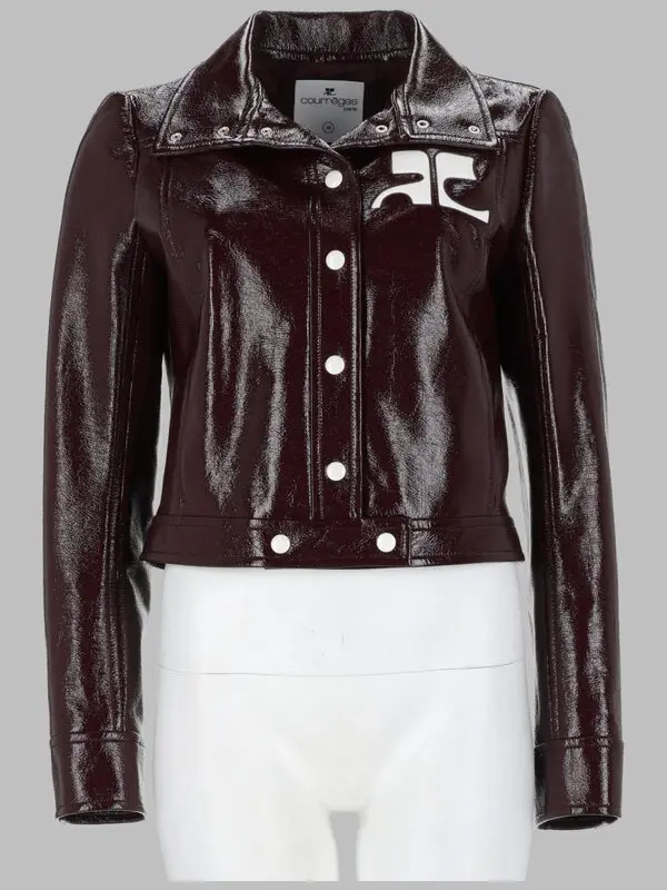 COURREGES Giacca Crop Con Logo