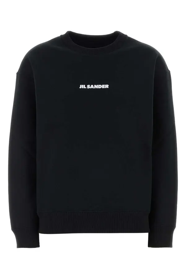 JIL SANDER Cotton Sweatshirt - Black