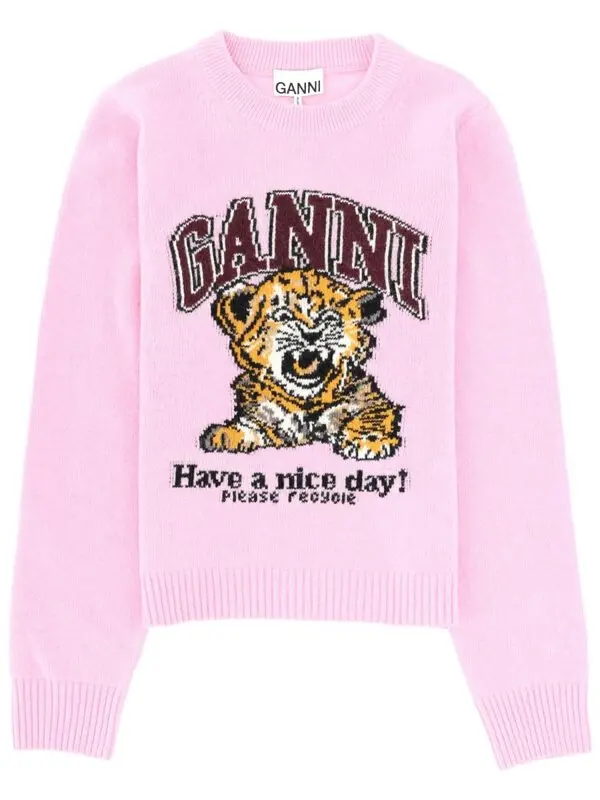 GANNI Wool Jersey - Pink
