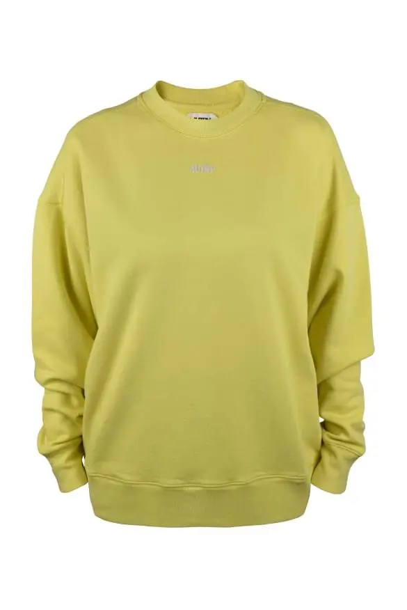 AUTRY Cotton Crewneck Sweatshirt - Yellow