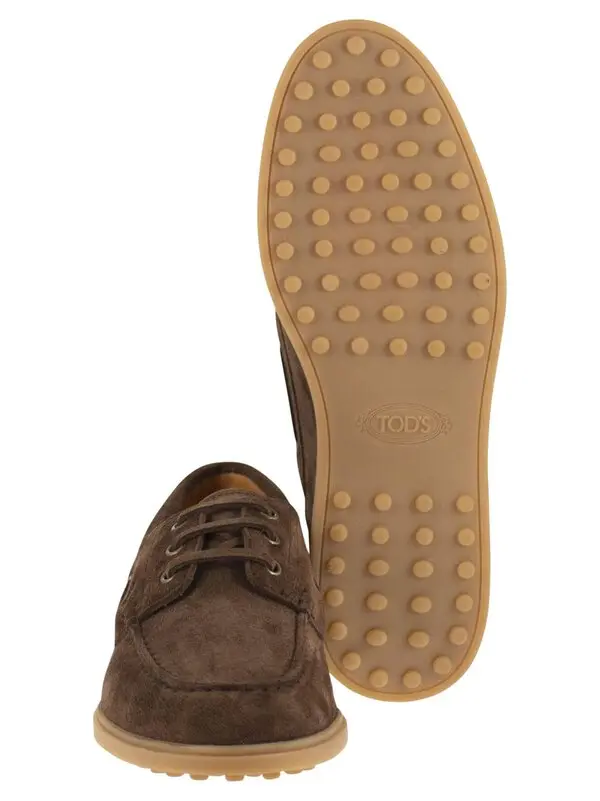 TOD'S Suede Boat Shoe