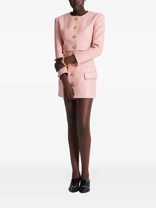 Balmain Lambskin Jacket With Buttons
