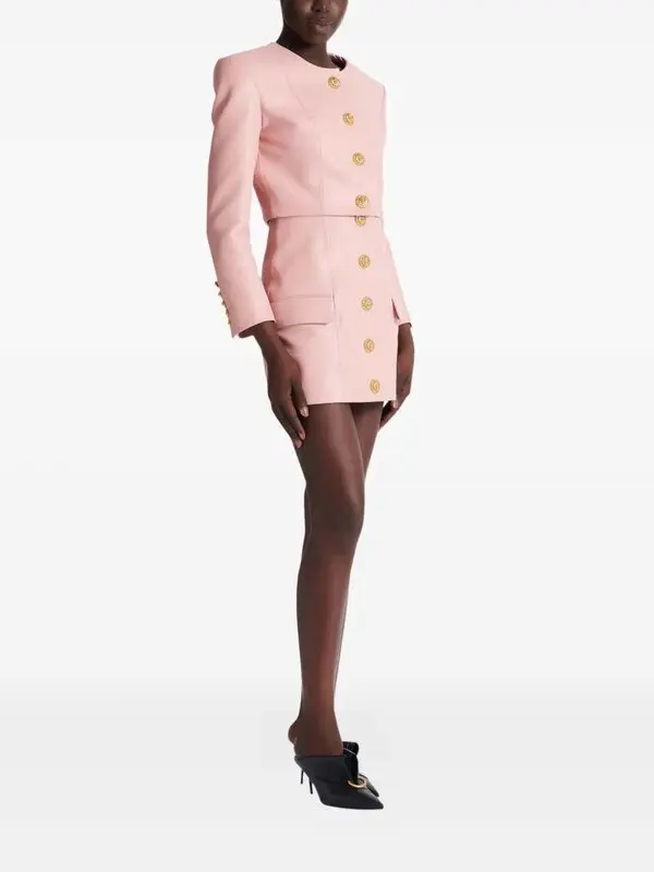 Balmain Lambskin Jacket With Buttons