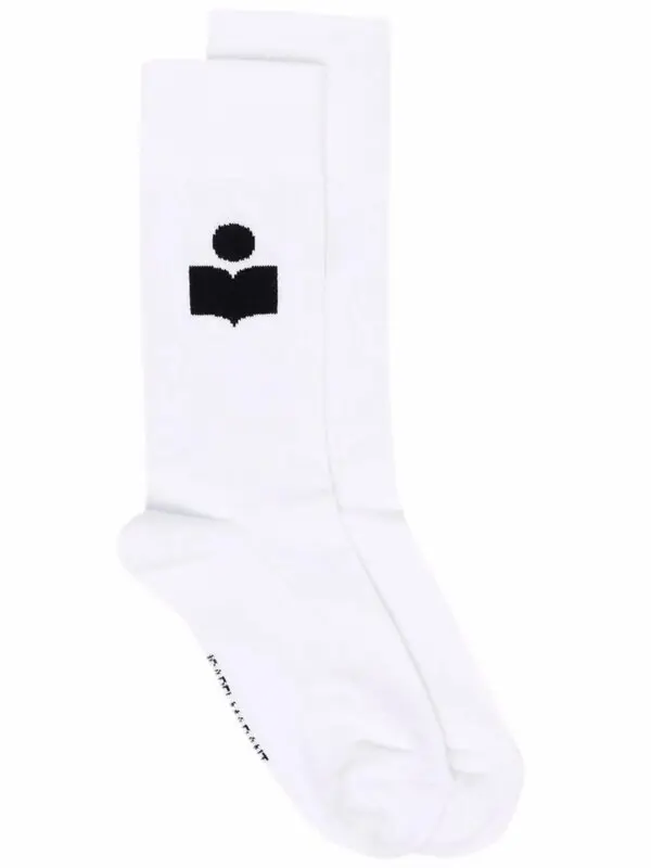 Isabel Marant Étoile Logo Socks - White