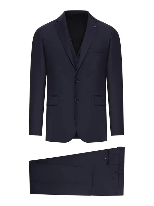 Tagliatore Bruce Tailored Wool Suit - Blue