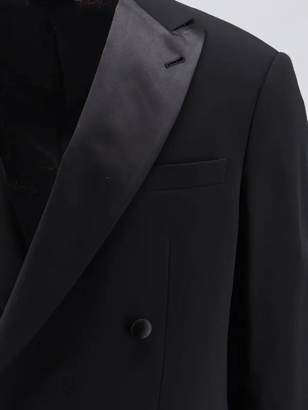 Giorgio Armani Soho Virgin Wool Tuxedo Blazer
