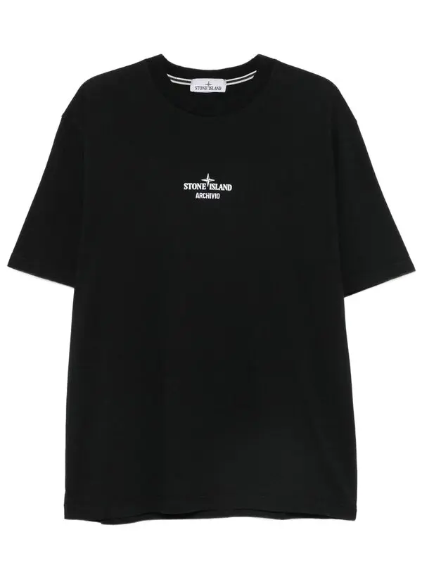 Stone Island Regular Fit T-shirt With `archivio` Print