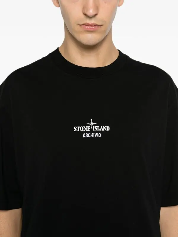 Stone Island Regular Fit T-shirt With `archivio` Print