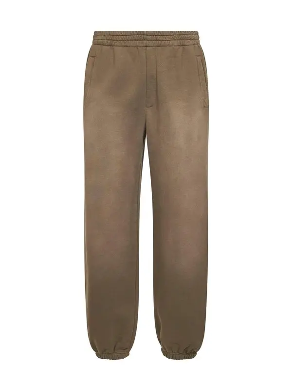 GOLDEN GOOSE Beige Bleached-effect Cotton Jogging Trousers - Multicolor