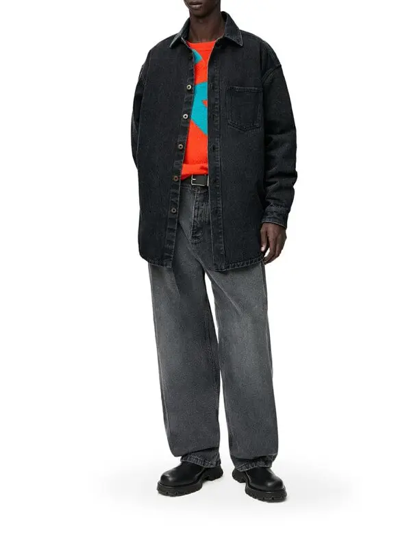 Loewe Denim Anagram Overshirt - Black