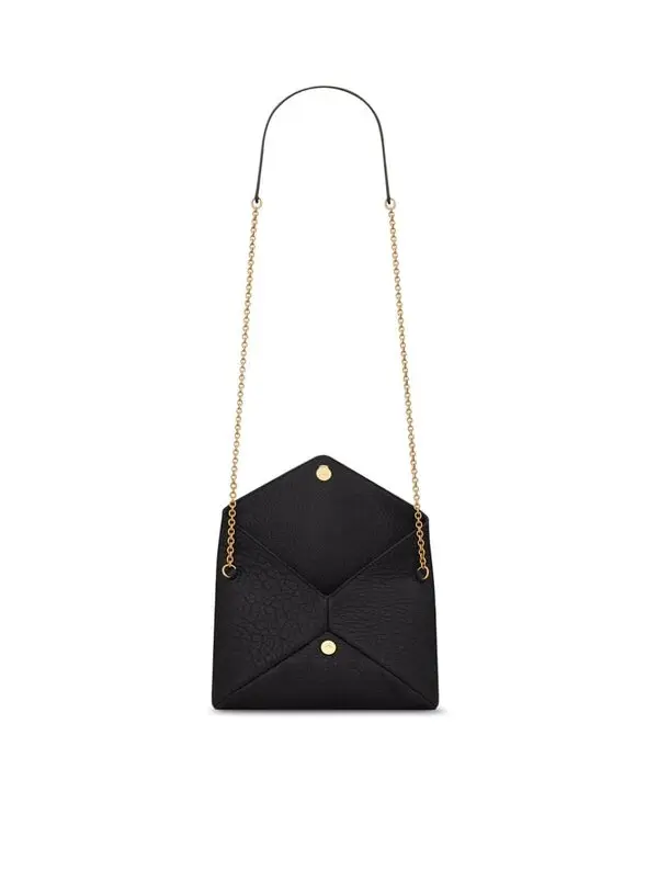 Saint Laurent Cassandre Small Lambskin Chain Clutch - Black