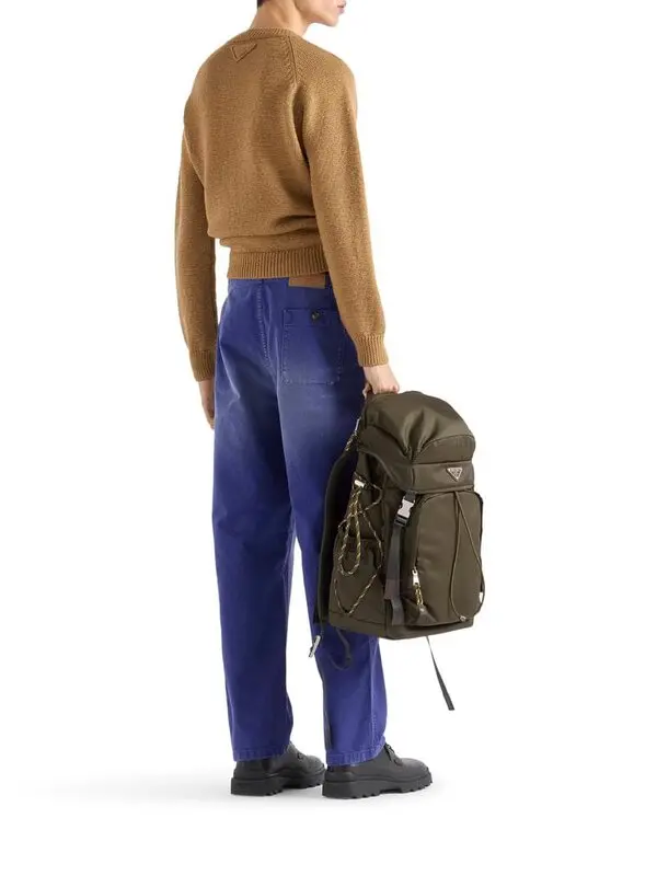 Prada Crew Neck Sweater In Virgin Wool