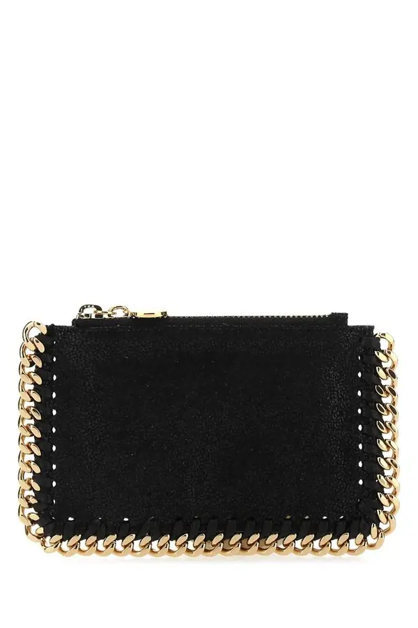 Stella McCartney Shaggy Deer Falabella Card Holder - Black