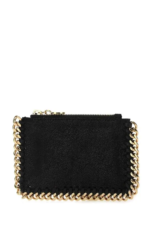 Stella McCartney Shaggy Deer Falabella Card Holder - Black