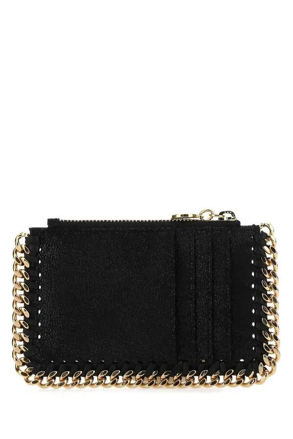 Stella McCartney Shaggy Deer Falabella Card Holder - Black